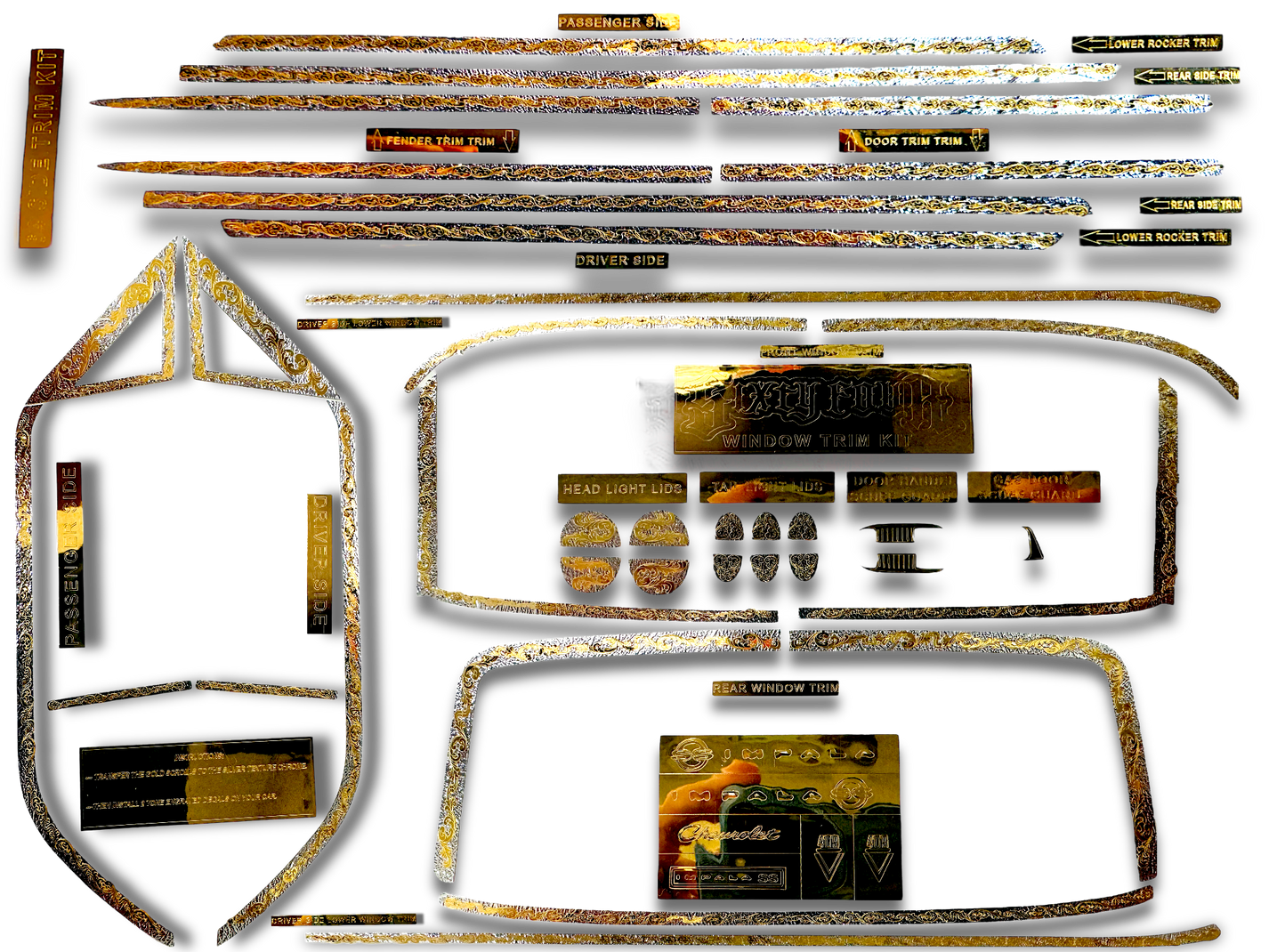 2 Tone engraved decals (Pre assembled) – KUSTOM RC LOWRIDERS